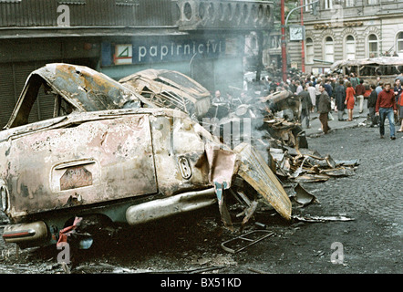 barricade, bus, protest, confrontation, conflict, fighting ...