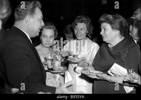 Soviet politician Leonid Ilyich Brezhnev in Prague. Czechoslovakia 1963 ...
