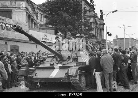 tank, protest, Brno Stock Photo - Alamy