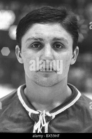 Czechoslovak national ice hockey team player Jaroslav Jirik, January ...