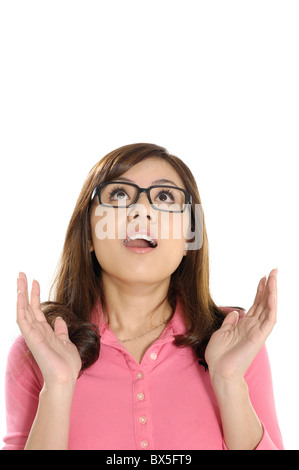 Female university student looking surprised Stock Photo - Alamy
