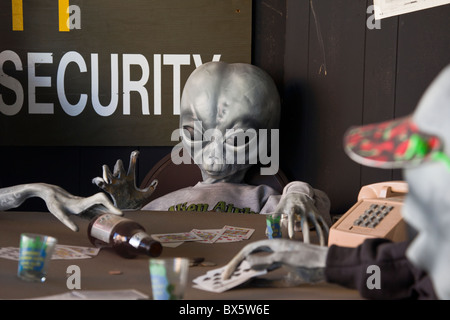 Flying saucer, UFO and aliens exhibit, UFO Museum, Roswell, New Mexico ...