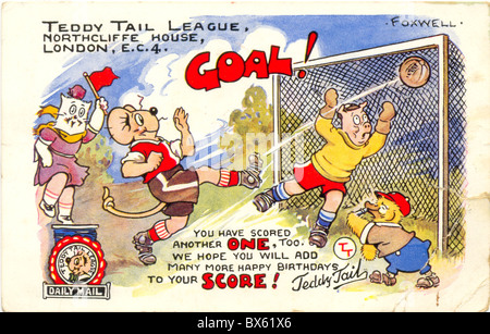 Teddy Tail League birthday card Stock Photo - Alamy