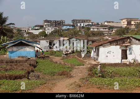 City scene along oceanfront | Monrovia, Liberia, West Africa Stock ...