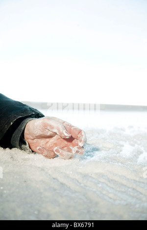 The frozen hand Stock Photo - Alamy