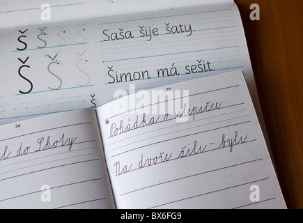 Comenia Script universal, alphabet Stock Photo - Alamy