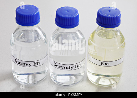 alcohol, absolute alcohol, Ethanol E85, flacon, sample Stock Photo - Alamy