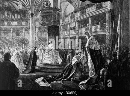 Coronation of William I as King of Prussia at Königsberg Castle in 1861 ...