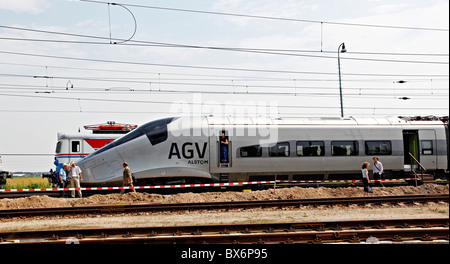 High-speed train AGV, TGV, Alstom, engine driver, cab Stock Photo - Alamy