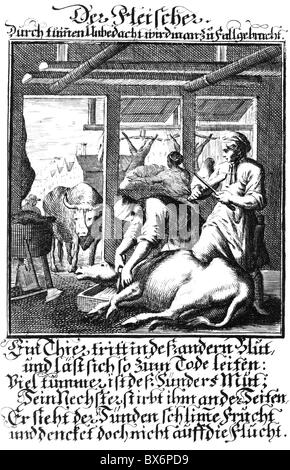 17th century Butcher Stock Photo - Alamy