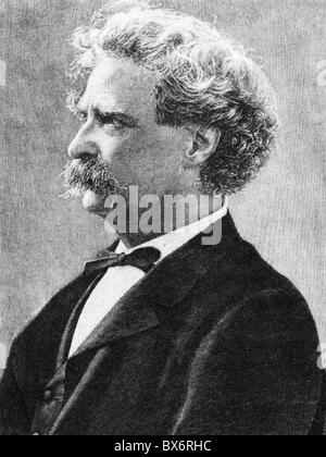 Mark Twain (1835-1910). American writer. The Adventures of Huckleberry ...
