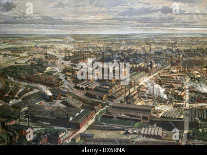 industry, metal, steel industry, Krupp plant, Essen, factory building ...