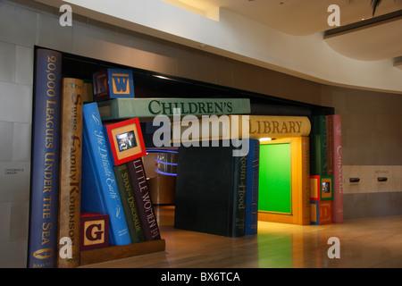 Entrance to the children's library at the Cerritos Library, Cerritos ...
