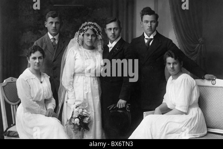 people, couples, 1900 - 1930, wedding, photo by Wilhelm Boos ...