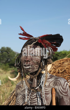Mursi Man. Omo Valley. Ethiopia. Africa Stock Photo - Alamy