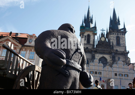 Mock-up statue of Golem an artificial man created by significant Jewish ...