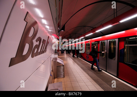 Bank Docklands Light Railway (DLR) Station platform, Bank, City of ...