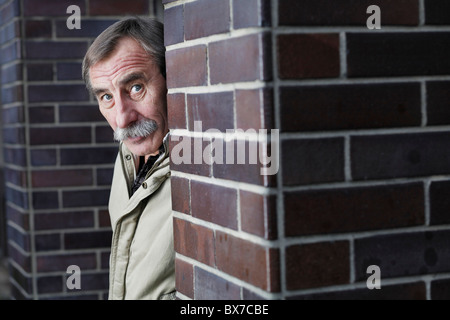 Famous Czech actor Pavel Zednicek portrayed in Prague, Czech Republic ...