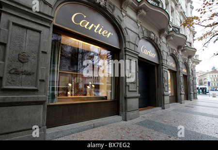 Original Cartier store is seen in the corner of the Prague's promi ...