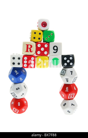 Assorted game dice Stock Photo - Alamy