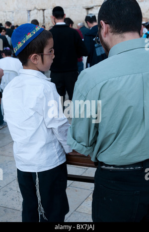 Israel, Jerusalem, Jewish Father And Child Stock Photo - Alamy