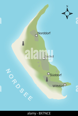 map of amrum Stock Photo - Alamy