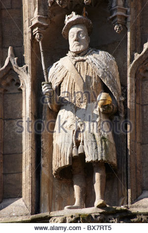 Statue of king Henry VIII, with a chair leg substituted for the royal ...
