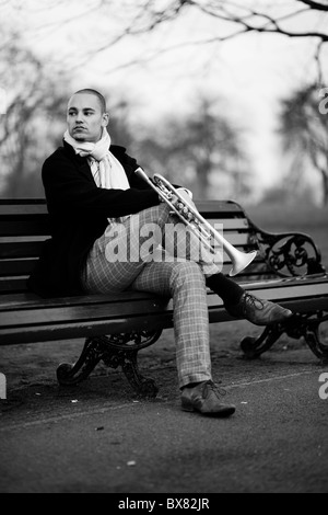 young jazz trumpeter Jay Phelps Stock Photo - Alamy