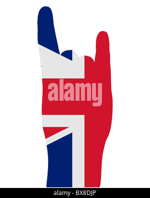 British finger signal Stock Photo - Alamy