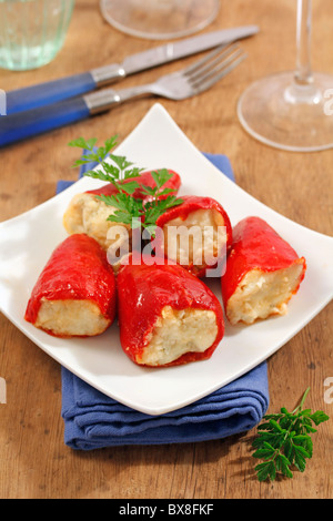 Monkfish stuffed with herbs Stock Photo - Alamy