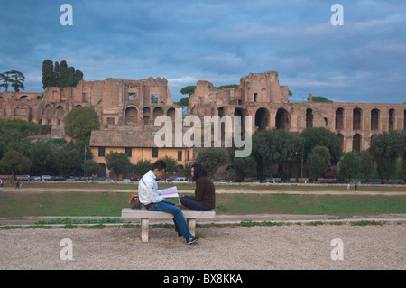 Belvedere Romolo e Remo platform over Circus Maximus ground Rome Italy ...