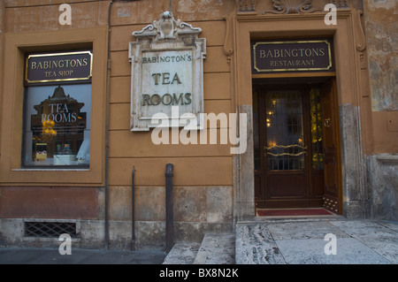 The facade of Babington's Tea Rooms Piazza Di Spagna Rome Italy Stock ...