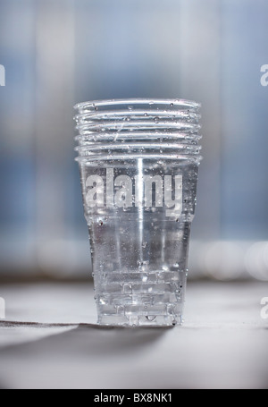 Stack of plastic cups Stock Photo - Alamy