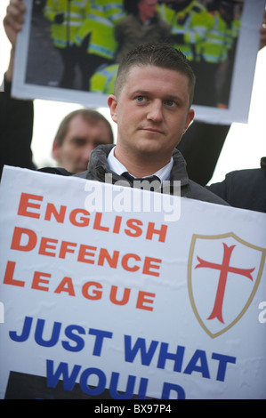 English Defence League (EDL) leader Tommy Robinson, during a press ...