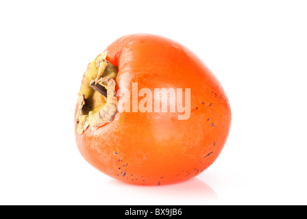 Orange ripe persimmon isolated over white background Stock Photo - Alamy