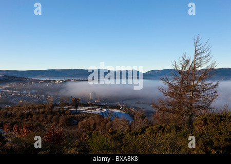 View from Lyle Hill Greenock Inverclyde looking over River Clyde ...