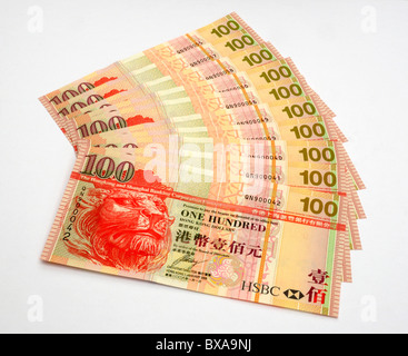 100 Hong Kong dollar bank note. Hong Kong dollar is the national ...