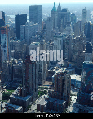 Aerial view of Tribeca, Lower Manhattan, New York city, USA Stock Photo ...