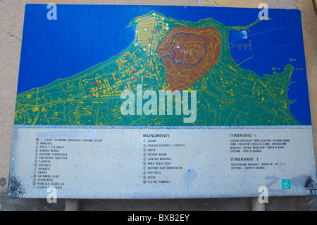 Map of Cefalu town Sicilia Italy Europe Stock Photo - Alamy