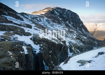 The Wainwright Scafell Pike from Piers Gill in Wasdale, Lake District ...