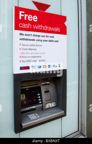 HSBC Bank exterior cash machines, Queen Victoria Street, London, EC2 ...