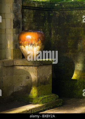 Moss on Vase in Bali Stock Photo - Alamy