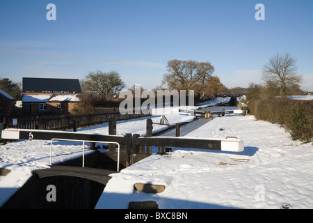 Bosley Locks on the Macclesfield Canal Stock Photo - Alamy