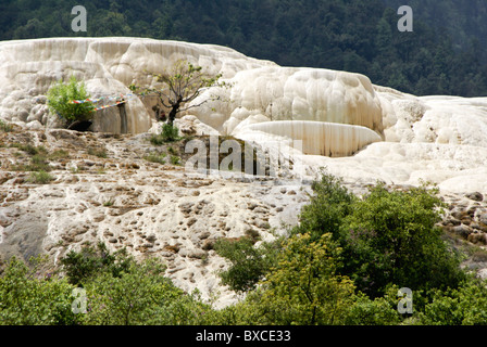Baishuitai travertine terraces, Shangri-la, Yunnan, China Stock Photo ...