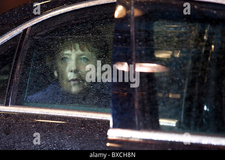 German Chancellor Angela Merkel arrives for the weekly cabinet meeting ...
