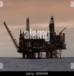 Valhall oil production rig with the Bourbon mistral Stock Photo - Alamy