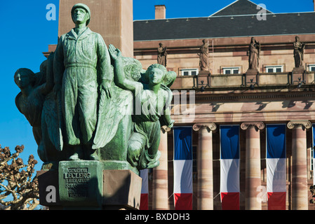 War monument for Maréchal Leclerc at the square Place Broglie in ...
