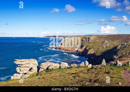 Cliffs near Lands End, West Cornwall, England UK Stock Photo - Alamy