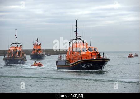 The new Shoreham Harbour Lifeboat the RNLI Enid Collett arrives for the ...