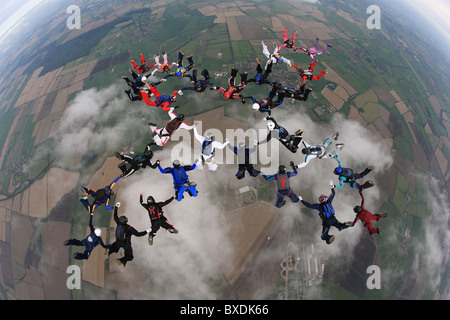 Formation Skydiving at Langar Airfield, England Stock Photo - Alamy